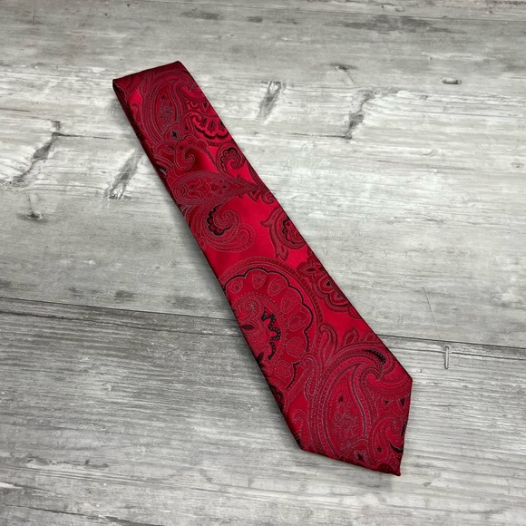 Donald J. Trump | Accessories | Donald Trump Red Grey Black Paisley ...